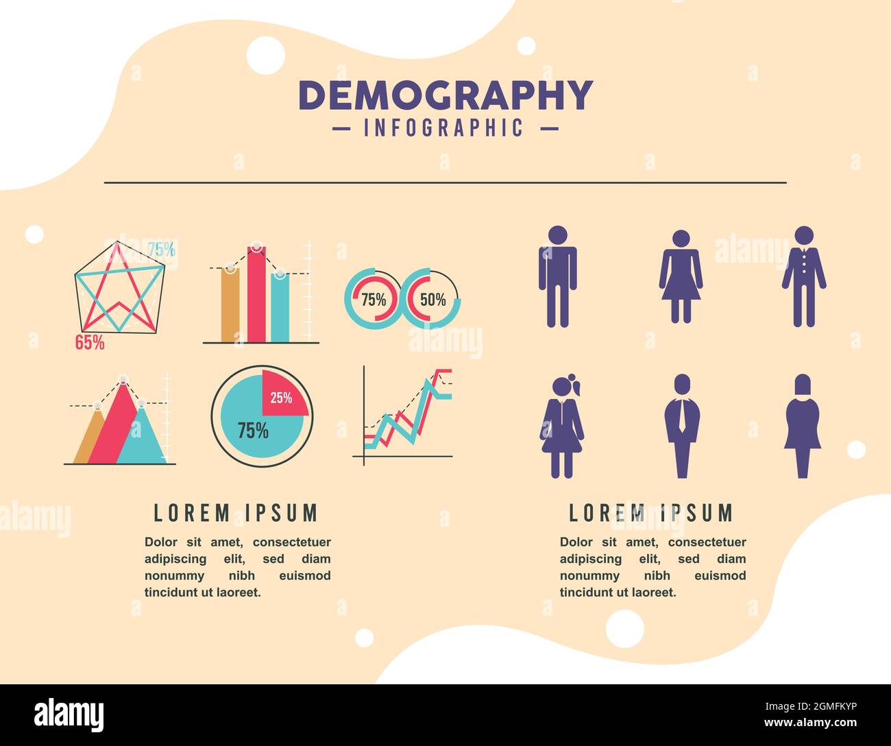 six demography infographic icons Stock Vector Image & Art - Alamy