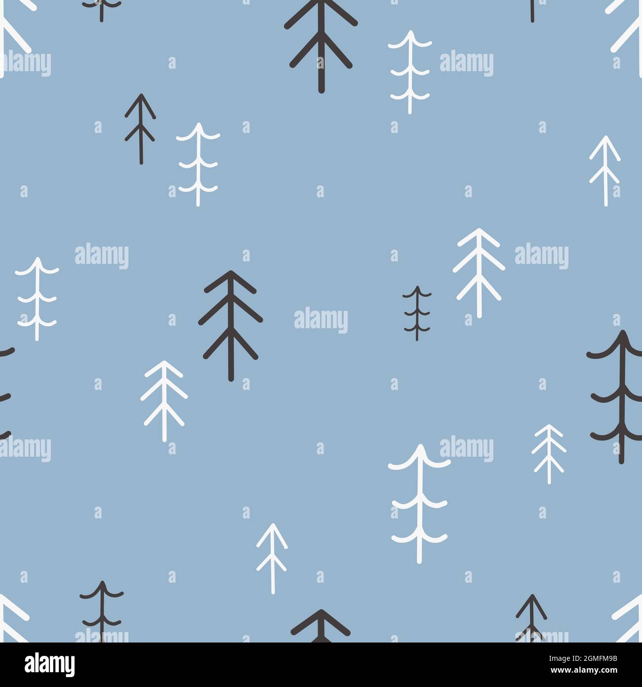 Seamless Christmas pattern with tree.Christmas ornament with white and ...