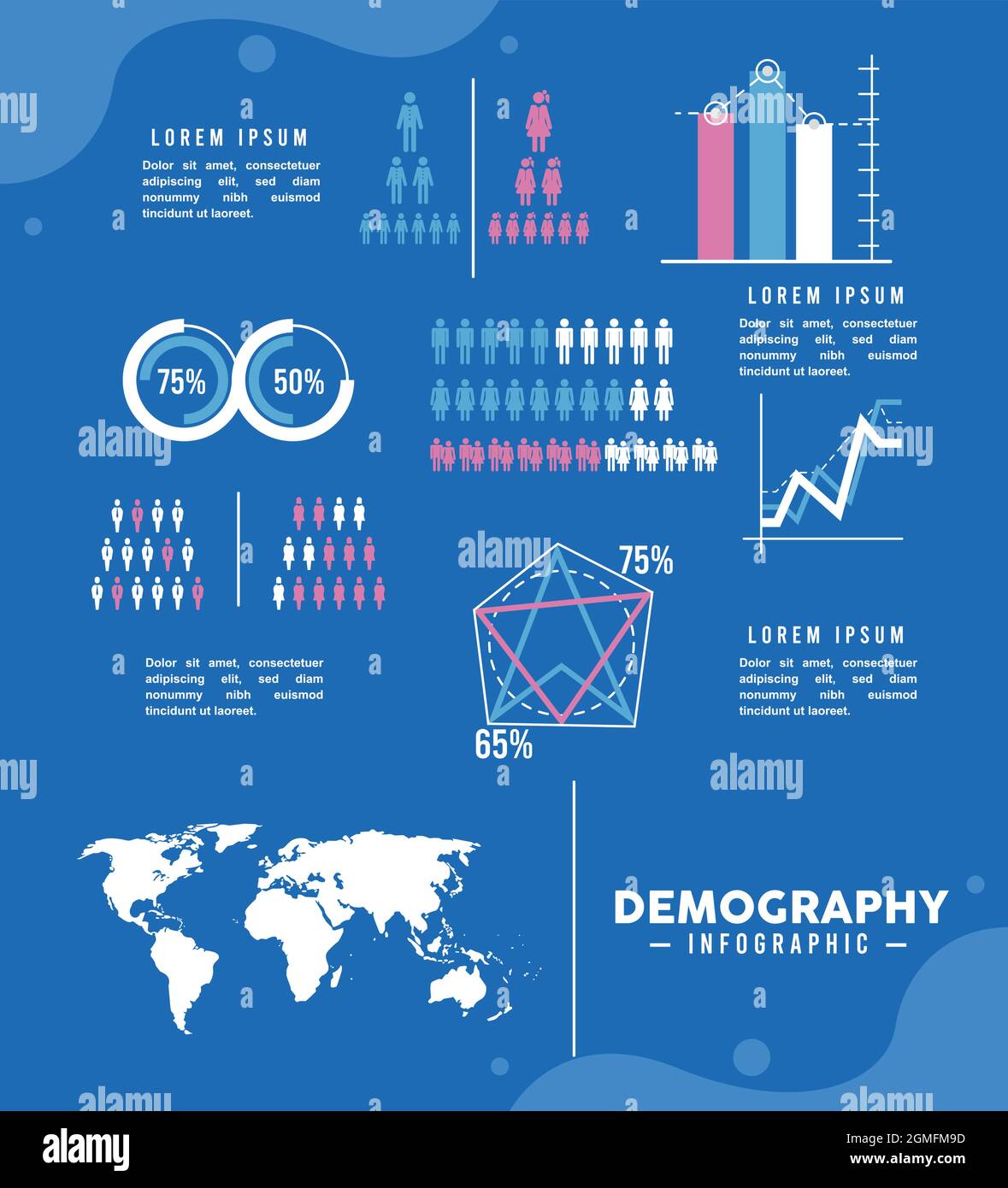 nine demography infographic icons Stock Vector Image & Art - Alamy