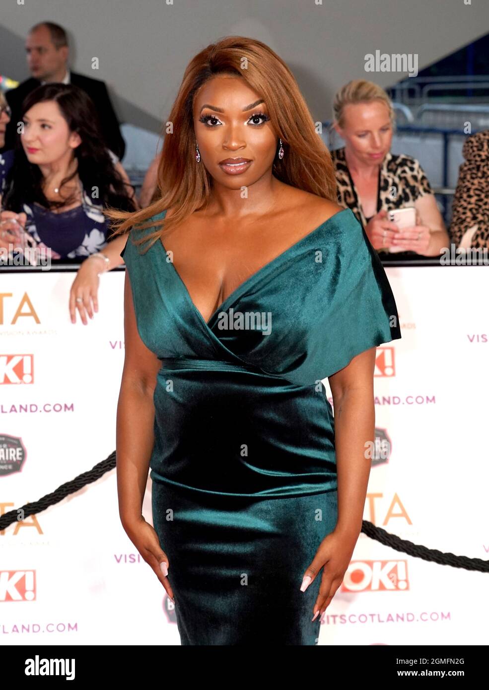 Andrea Ali attending the National Television Awards 2021 held at the O2 ...