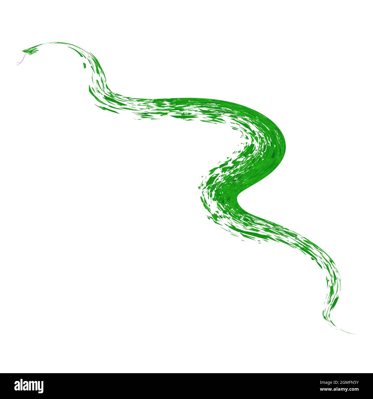Abstract Green Snake Isolated on White Background Stock Vector Image ...