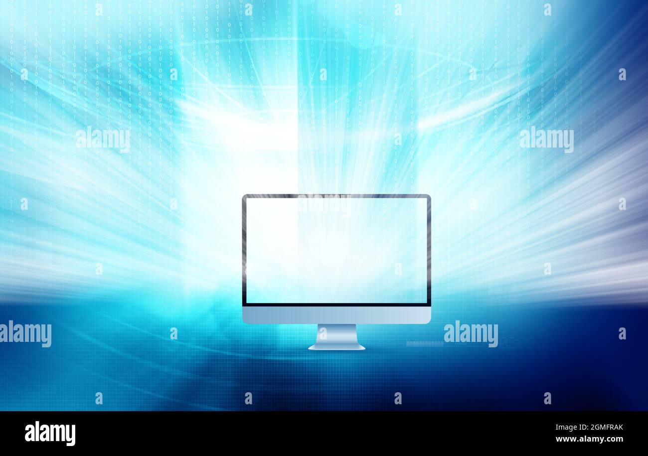 3D illustration of a digital data, Internet connection concept ...