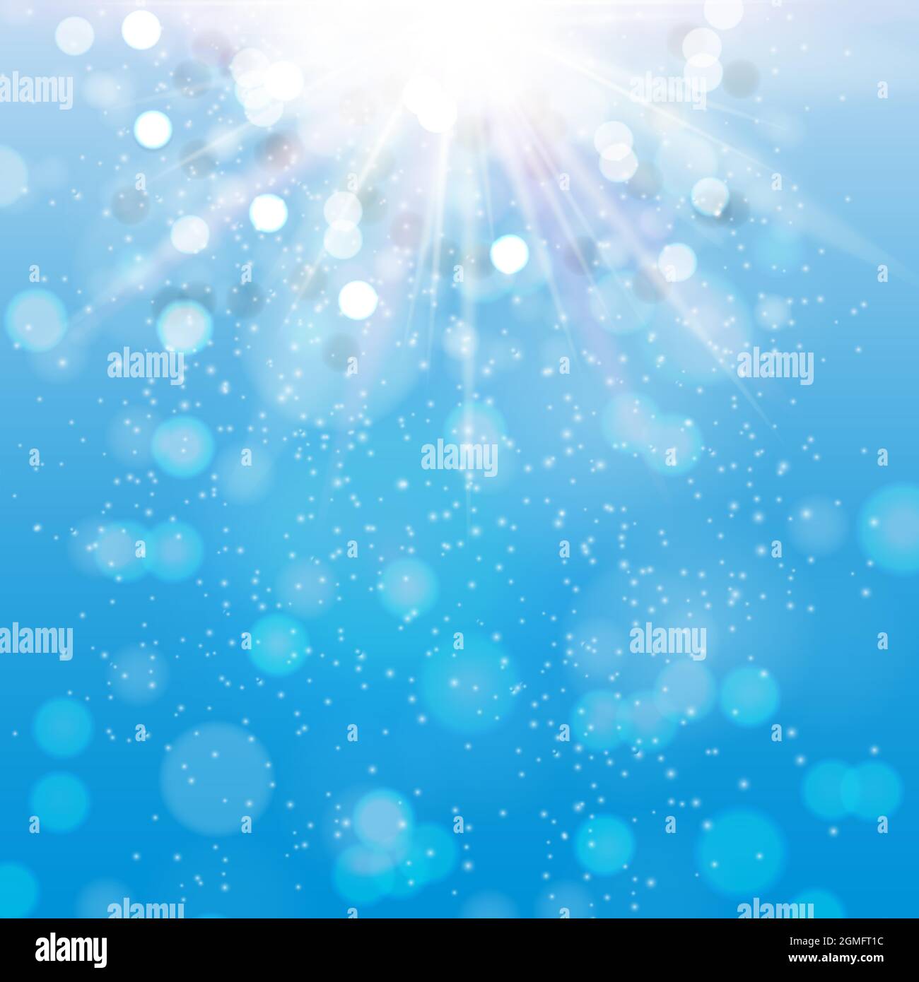 sea blue background with sparkles and rays Stock Vector Image & Art - Alamy