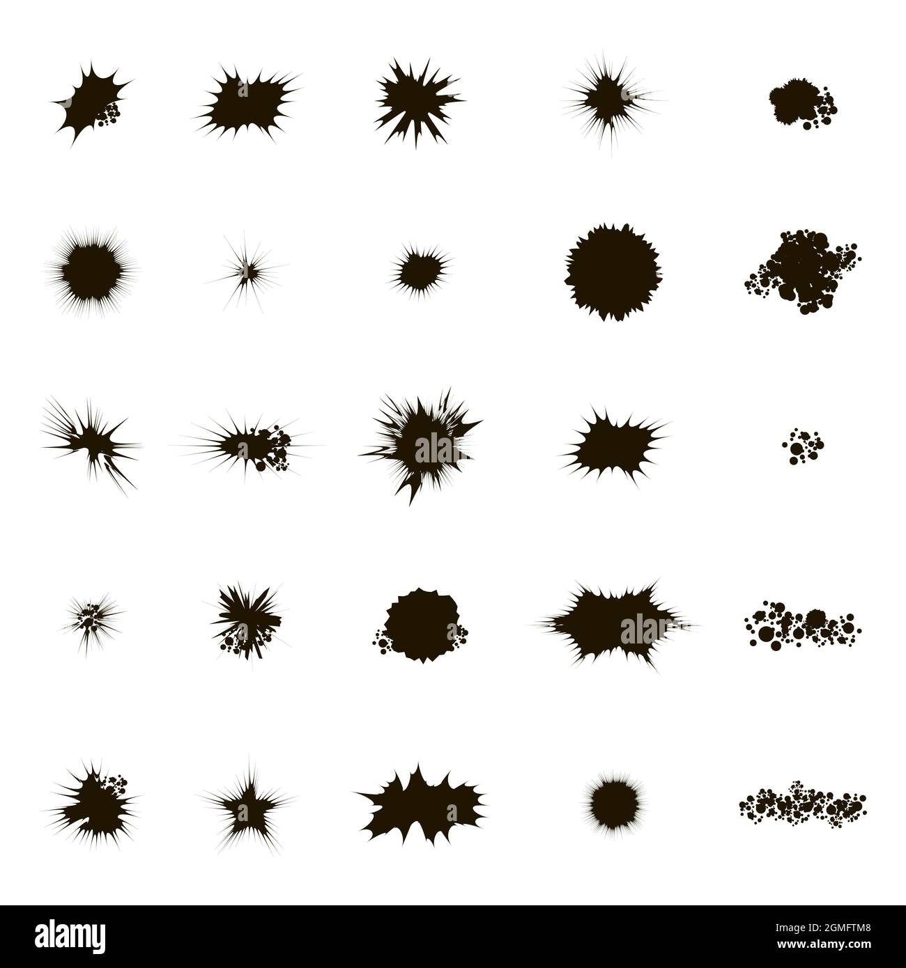 Set of Different Ink Blob Isolated on White Background Stock Vector ...