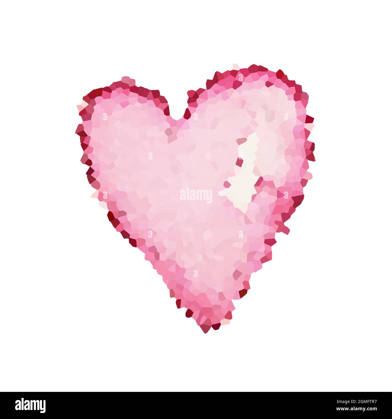 The heart is a mosaic. Watercolor. Happy Valentine's Day. Vector ...