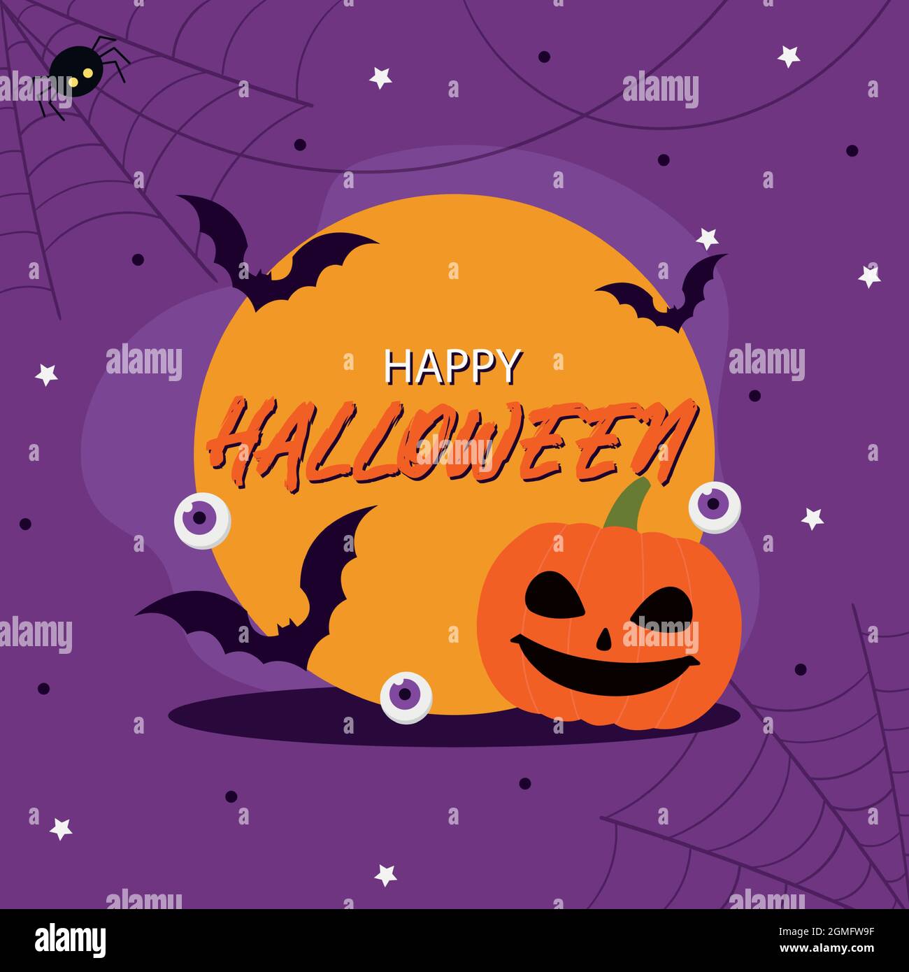 Halloween colorful bright web banner congratulation - Vector ...