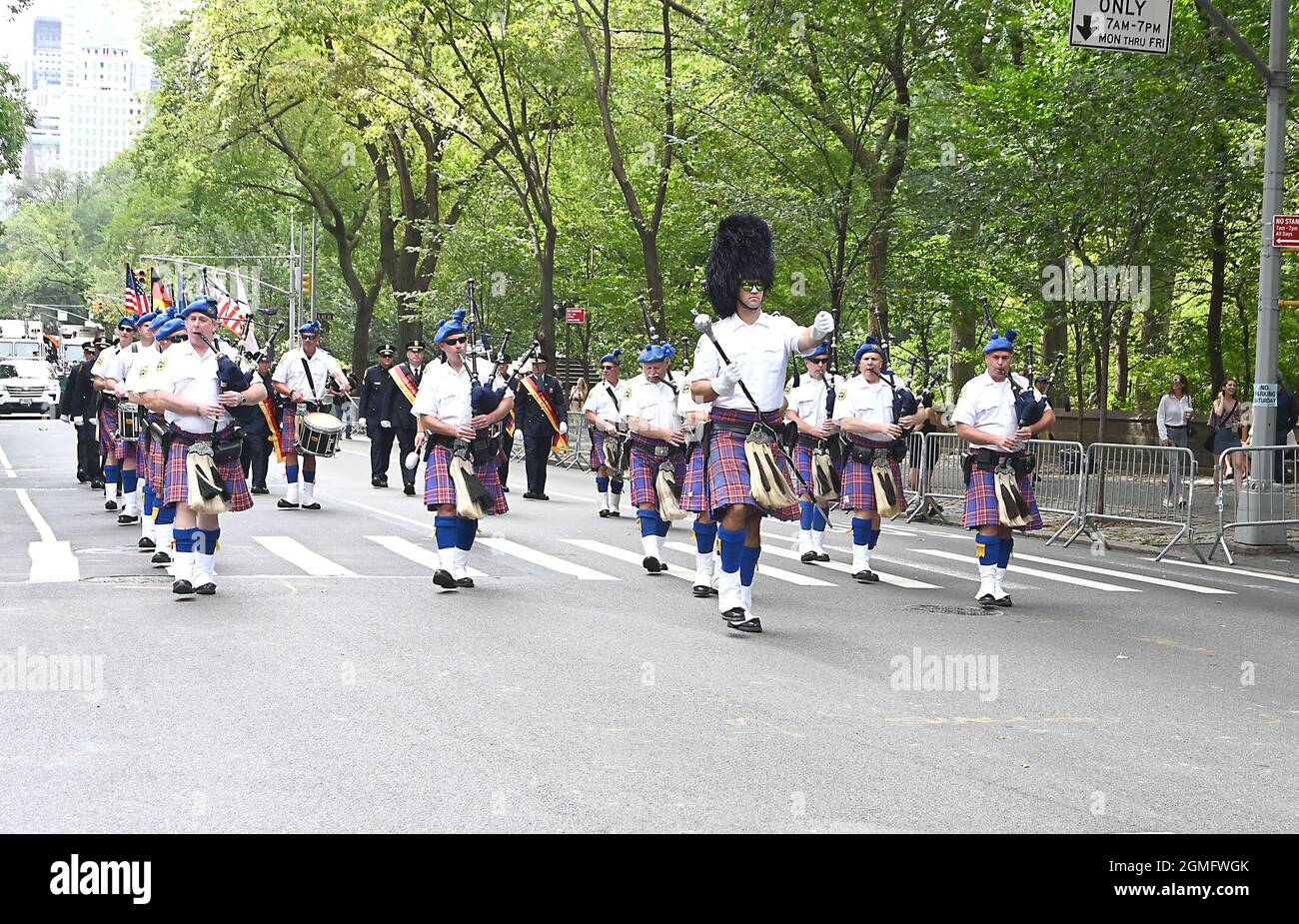Marchers attend the 64th Annual German-American Steuben Parade on Fifth ...