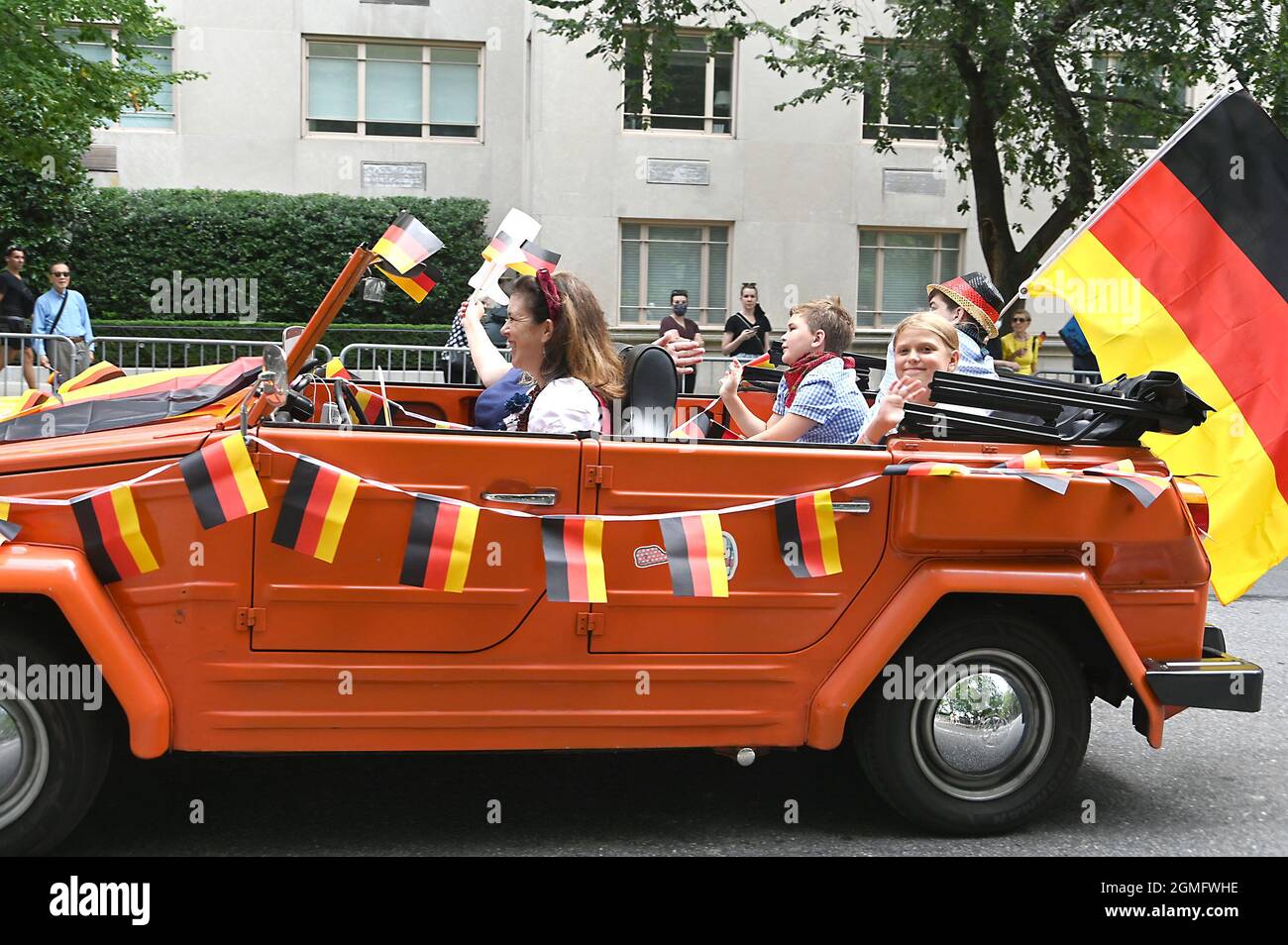 Marchers attend the 64th Annual German-American Steuben Parade on Fifth ...