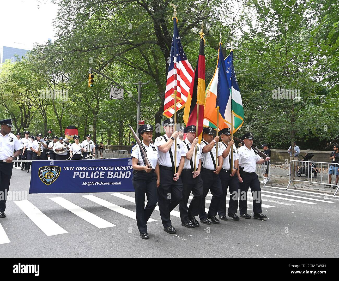 Marchers attend the 64th Annual German-American Steuben Parade on Fifth ...