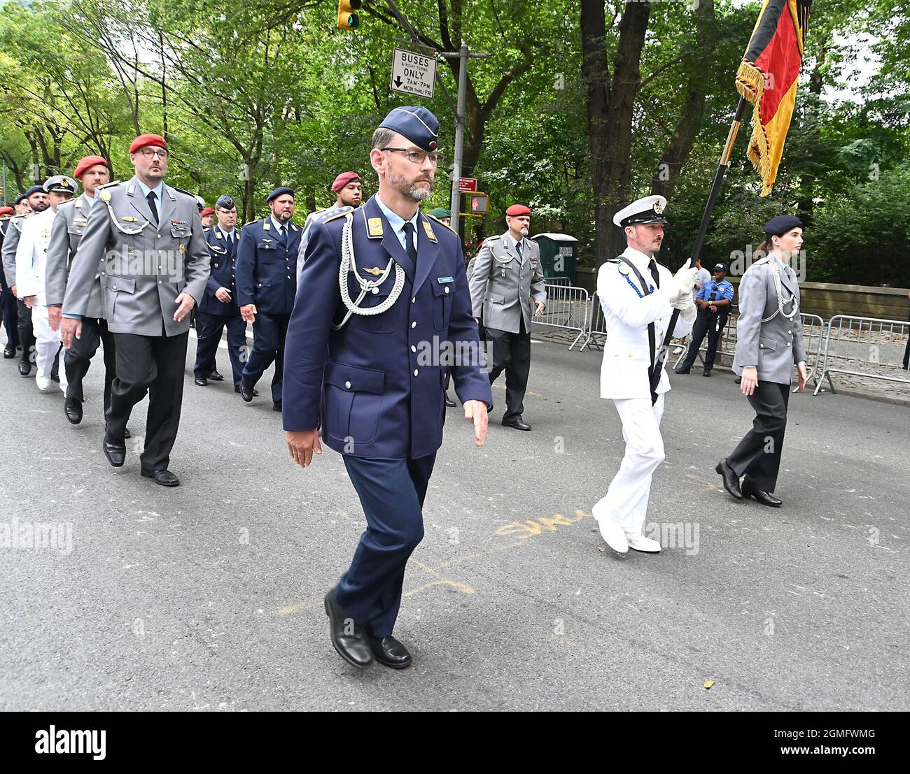 Marchers attend the 64th Annual German-American Steuben Parade on Fifth ...