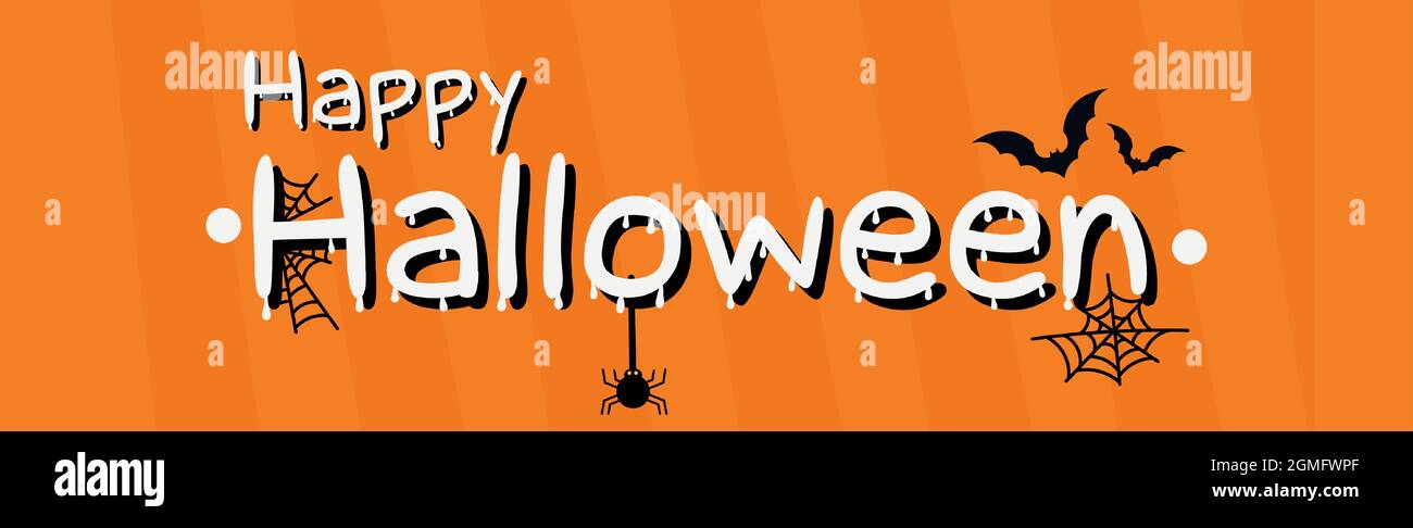 Halloween colorful bright web banner congratulation - Vector ...