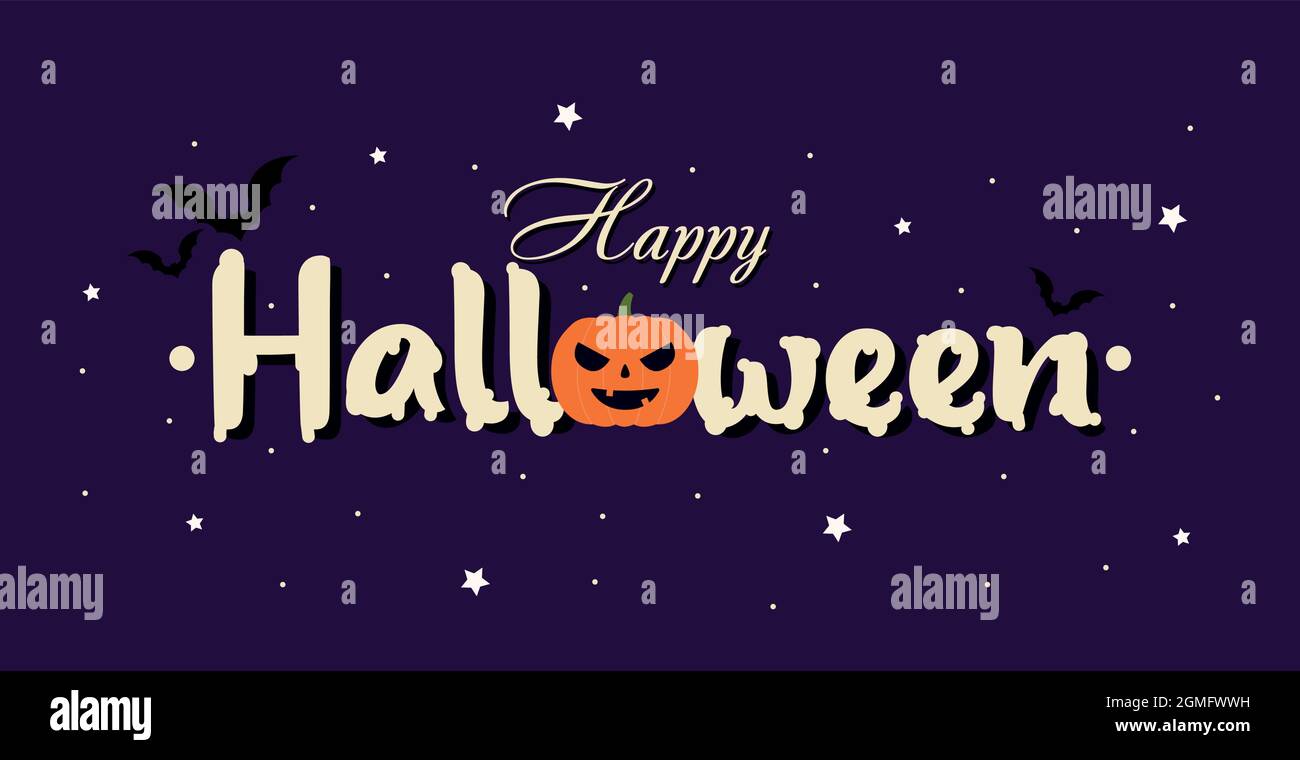 Halloween colorful bright web banner congratulation - Vector ...