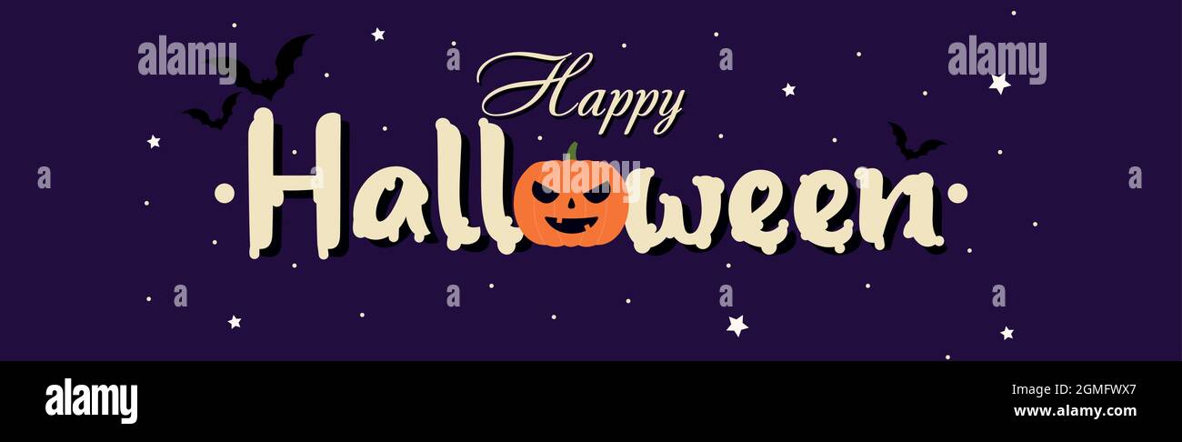 Halloween colorful bright web banner congratulation - Vector ...