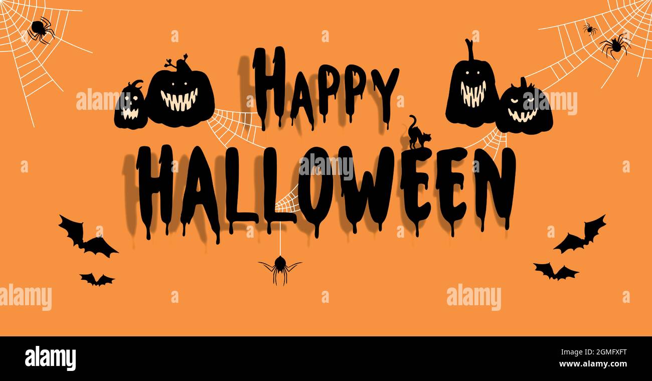 Halloween colorful bright web banner congratulation - Vector ...