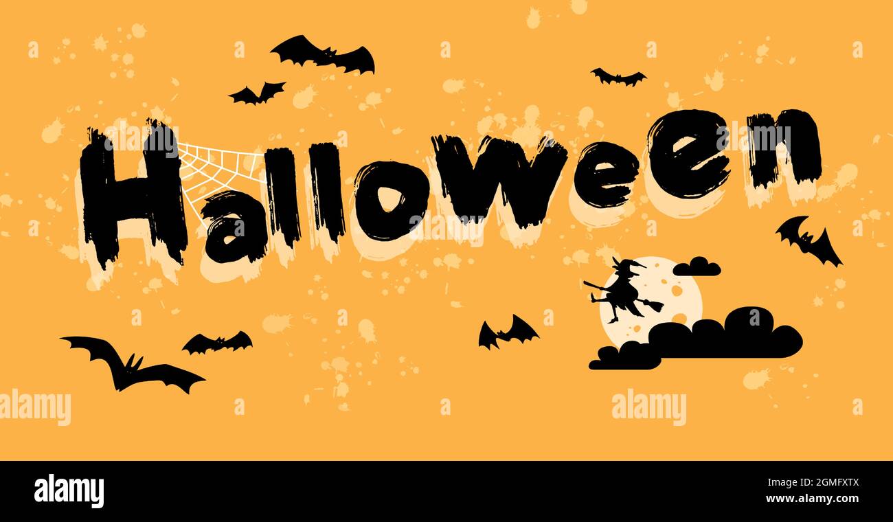 Halloween colorful bright web banner congratulation - Vector ...