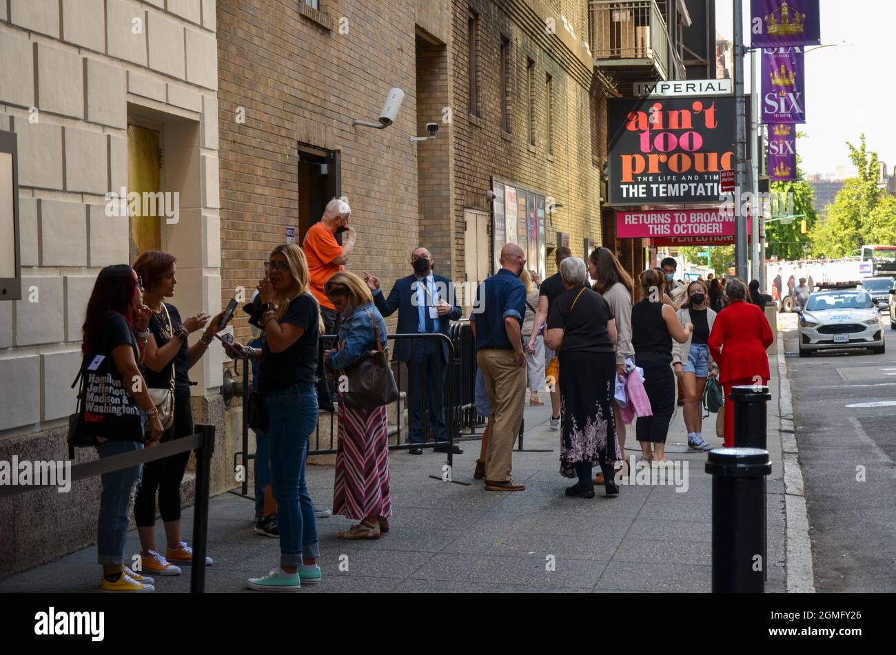New York, United States. 18th Sep, 2021. Broadway fans are excited and ...