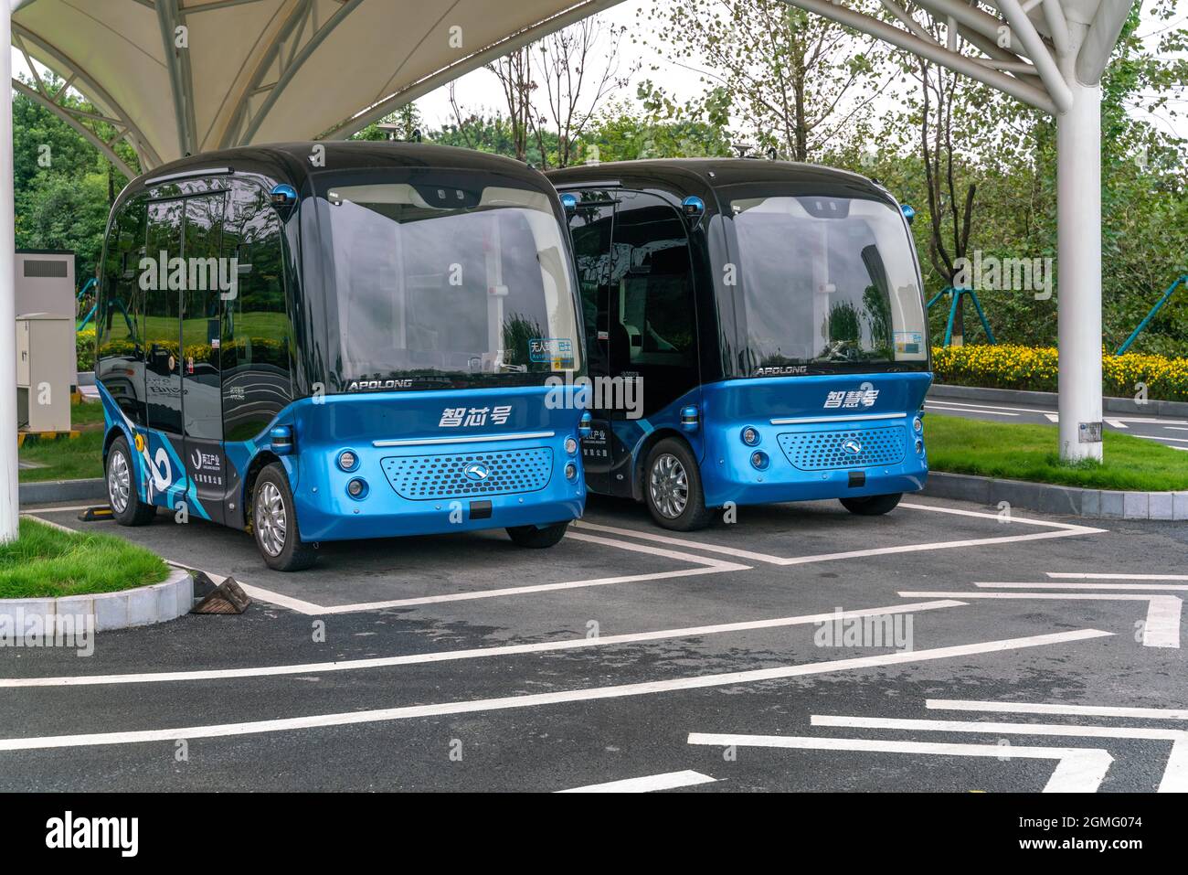CHONGQING, CHINA - Oct 03, 2020: A shot of electrical powered autopilot ...