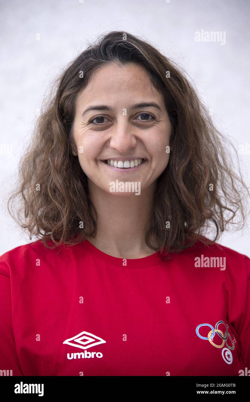 Exclusive. Olympic athlete Sarra Besbes poses for a Portrait Session in ...