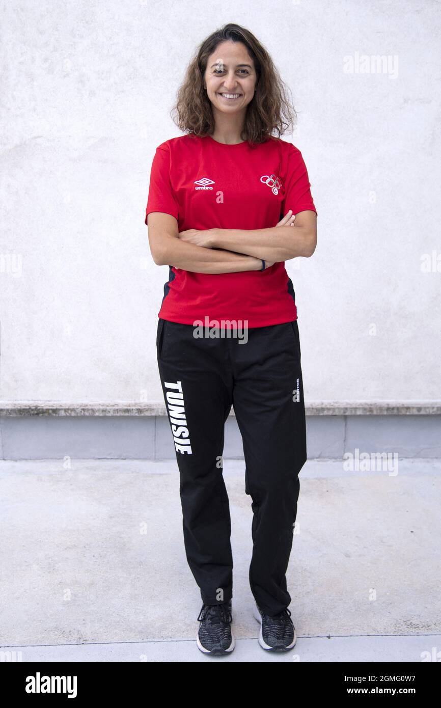 Exclusive. Olympic athlete Sarra Besbes poses for a Portrait Session in ...