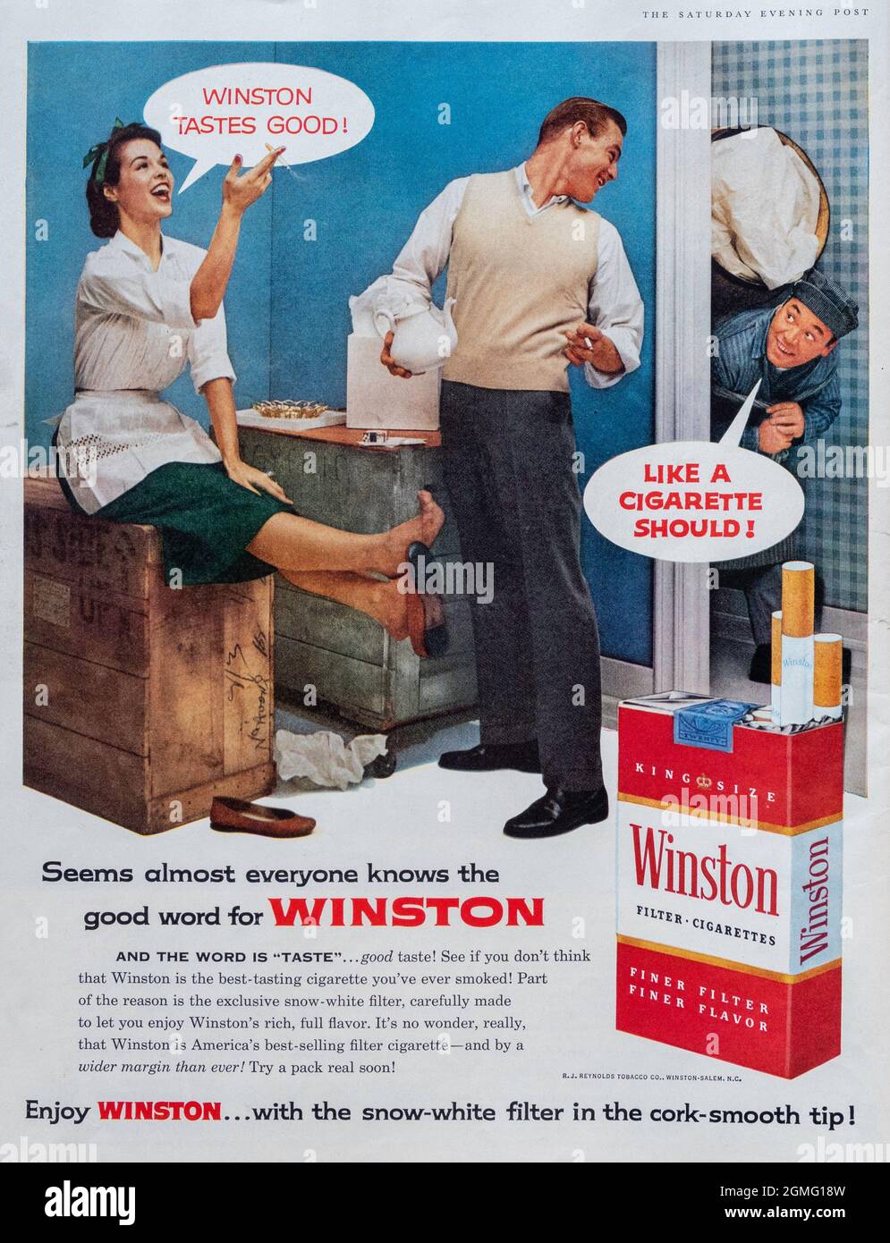 1950s cigarette advertising usa hi-res stock photography and images - Alamy