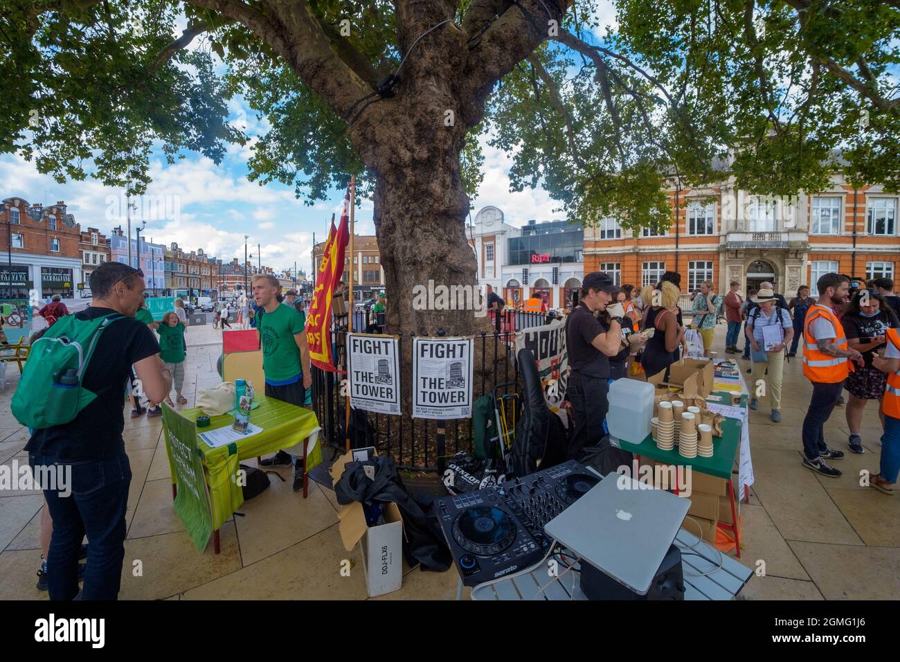 Windrush square brixton tree hi-res stock photography and images - Alamy