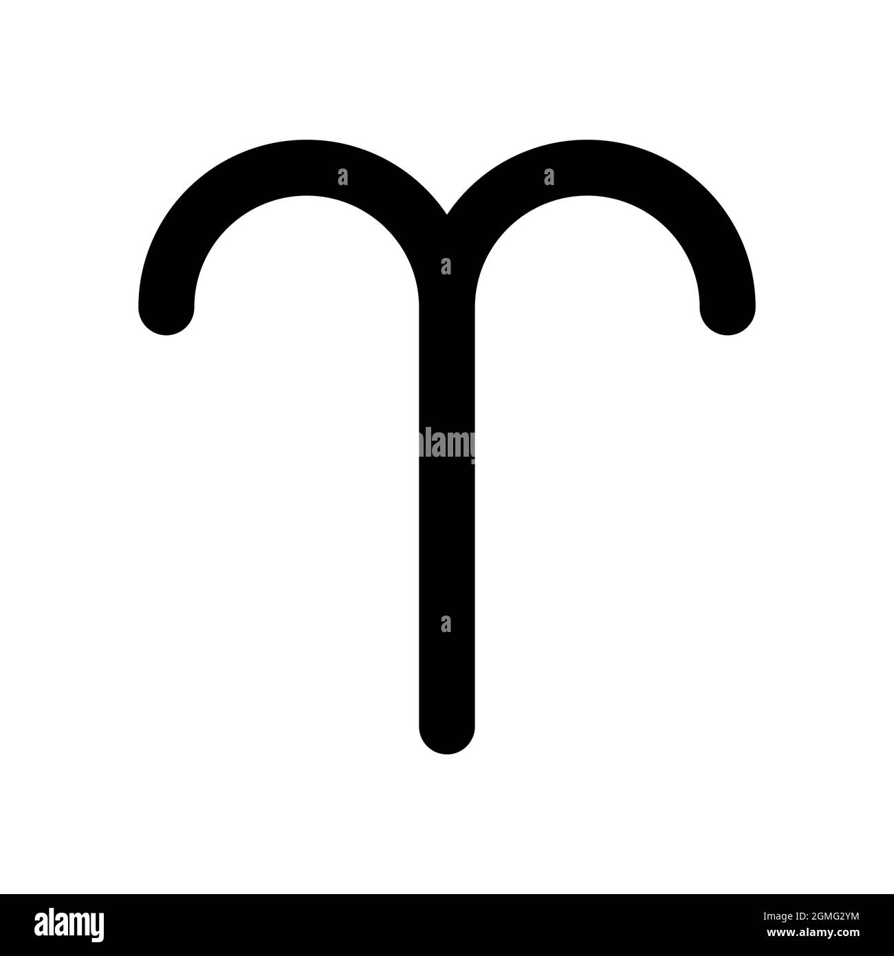 Aries - astrological sign. One of twelve zodiac symbols. Simple solid ...