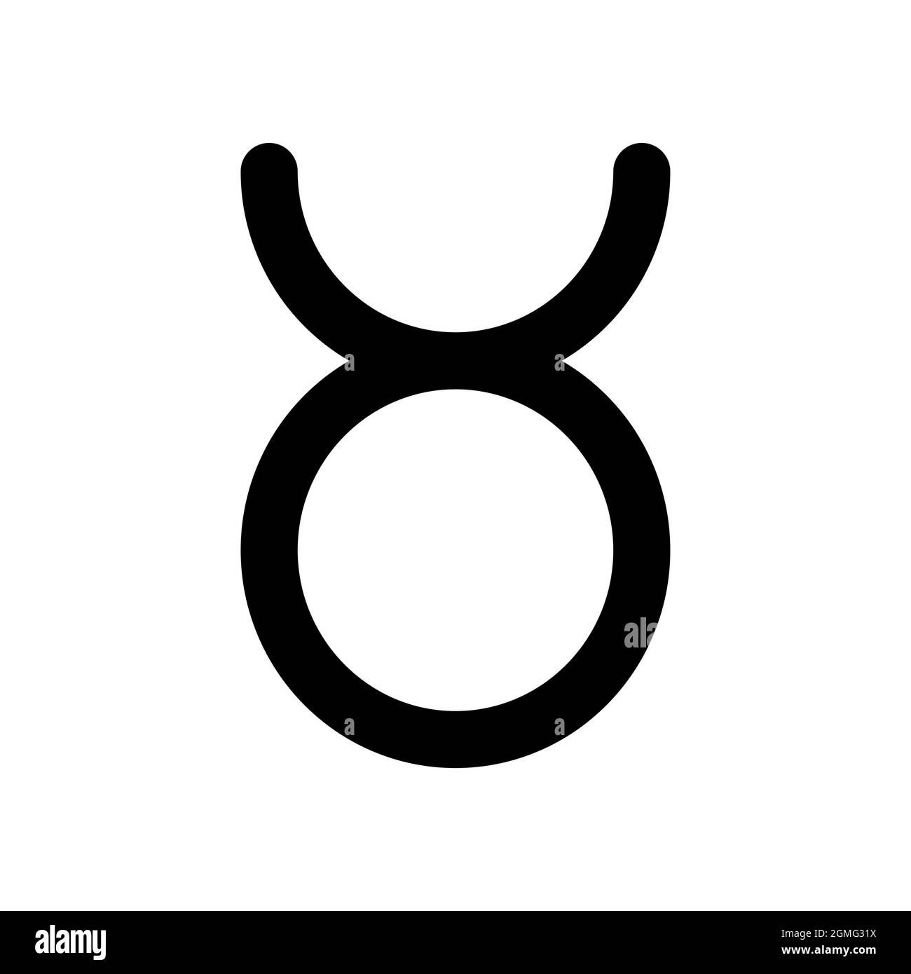 Taurus - astrological sign. One of twelve zodiac symbols. Simple solid ...