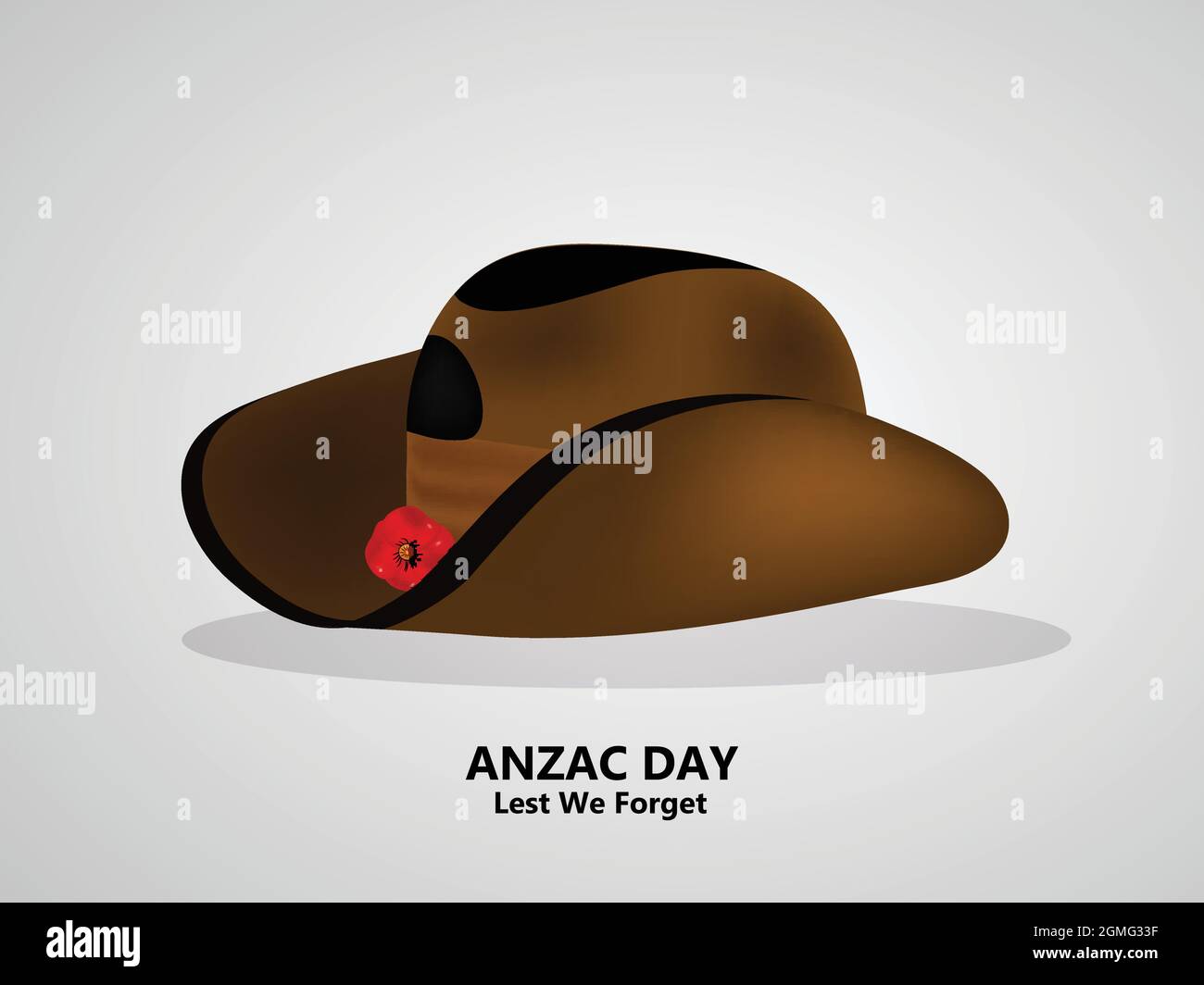 Slouch hat anzac australian soldier Stock Vector Images - Alamy