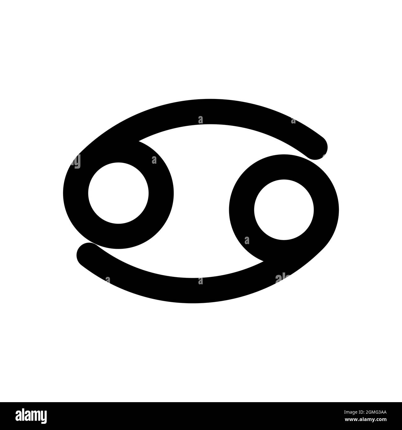 Cancer - astrological sign. One of twelve zodiac symbols. Simple solid ...
