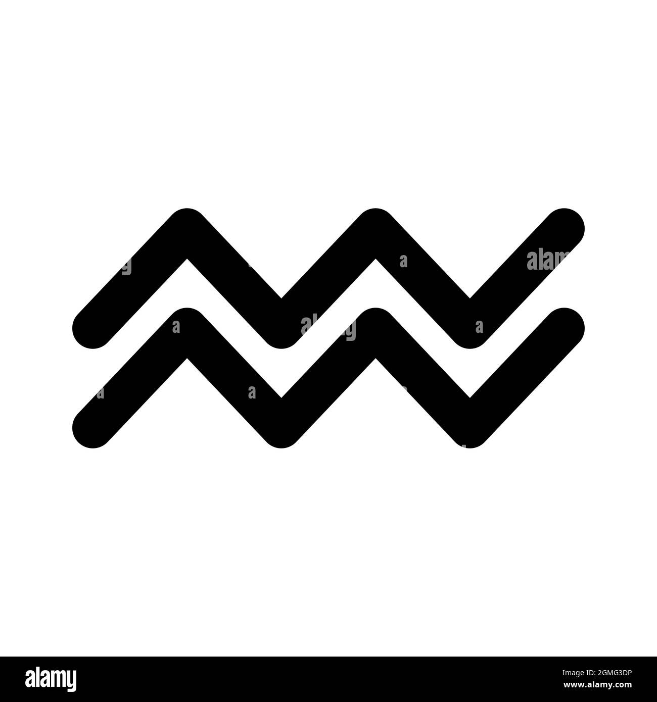 Aquarius - astrological sign. One of twelve zodiac symbols. Simple solid line vector icon Stock ...