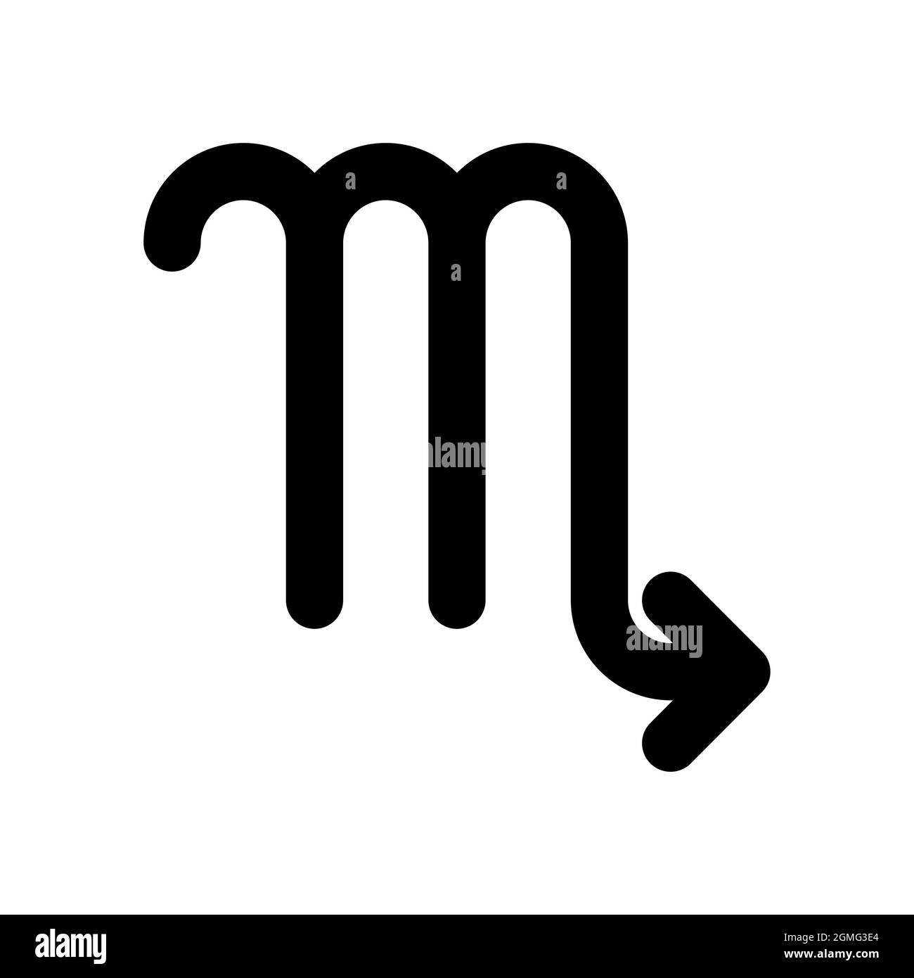 Scorpio - astrological sign. One of twelve zodiac symbols. Simple solid ...