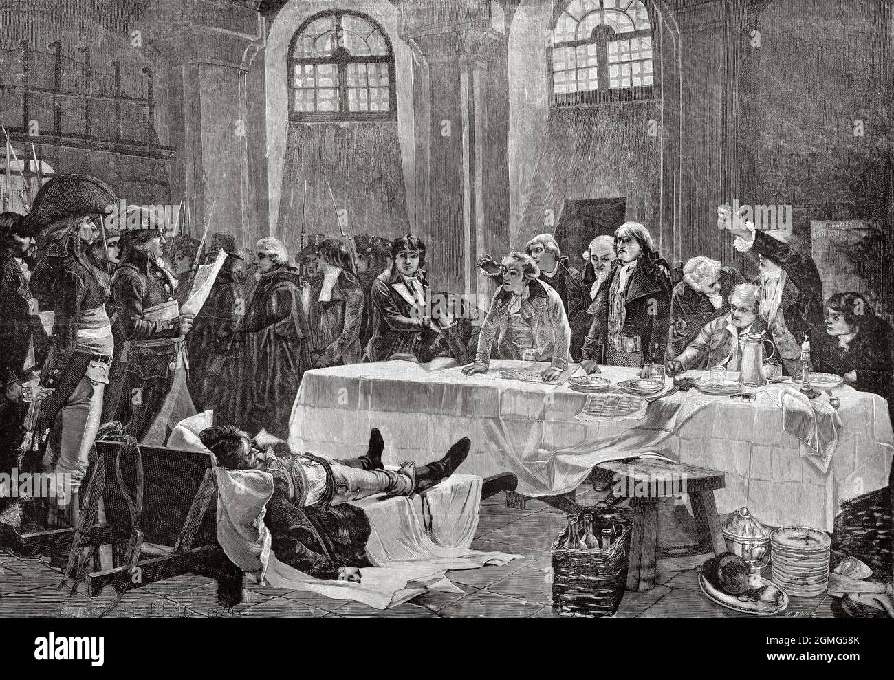 Last night of Girondins. Death of Charles Eleonor Dufriche de Valaze ...