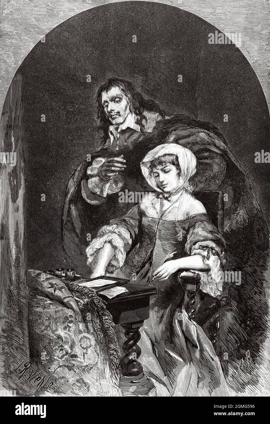 The jealous guardian, painting by Johannes Raphael Wehle (1848-1936 ...