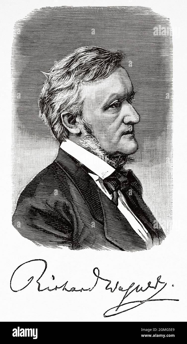 Portrait of Wilhelm Richard Wagner (1813-1883) was a German composer ...