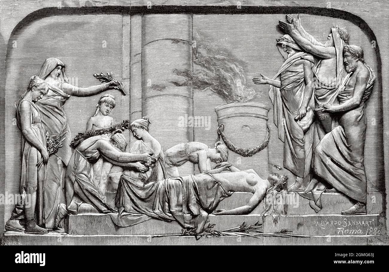 The Sacrifice of Polyxena by Medardo Sanmartí Aguiló (1855-1891) was a ...