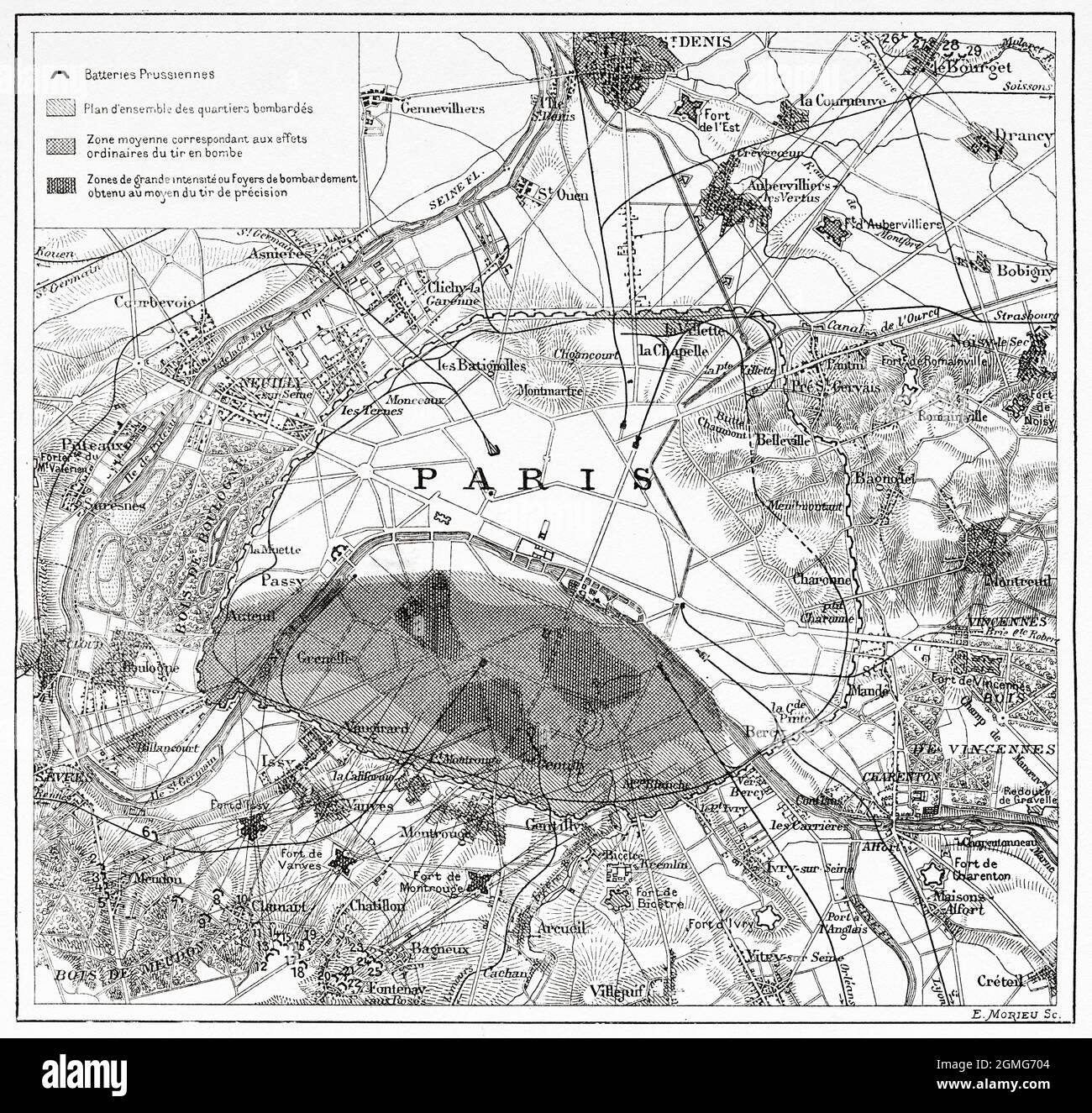 Paris map 19th century hi-res stock photography and images - Alamy