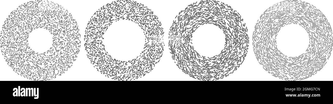 Circular, concentric segmented circles, rings. Abstract geometric ...