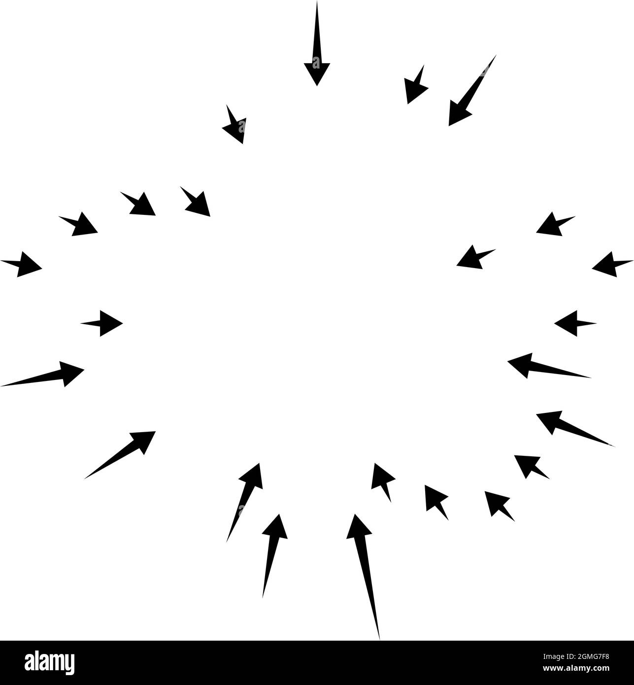 Arrows Pointing Inward Logo