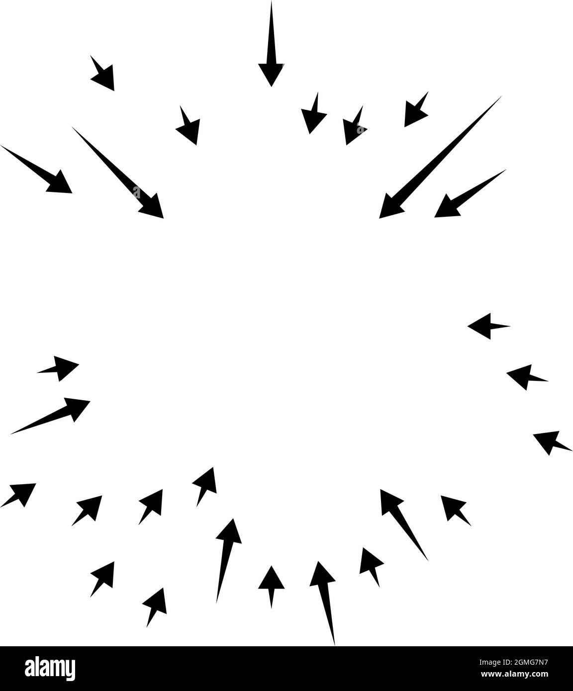 Arrows Pointing Inward Logo