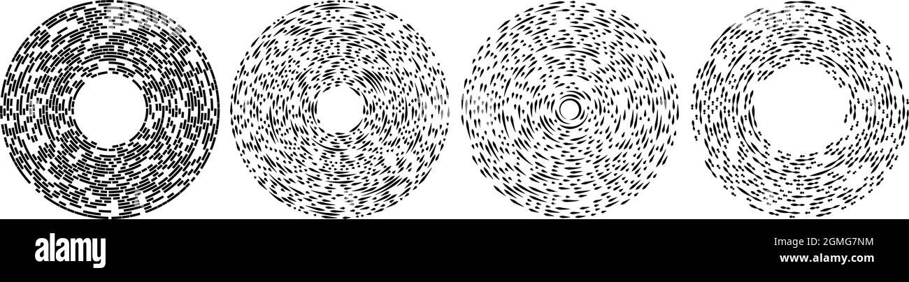 Circular, concentric segmented circles, rings. Abstract geometric ...