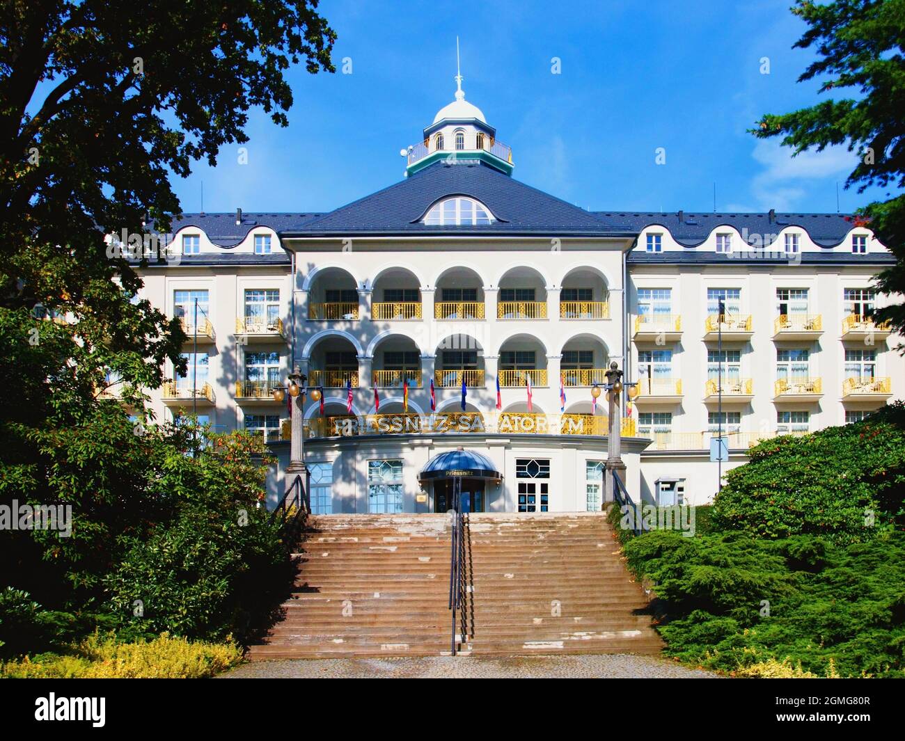 Spa house Priessnitz in Jesenik spa Stock Photo - Alamy