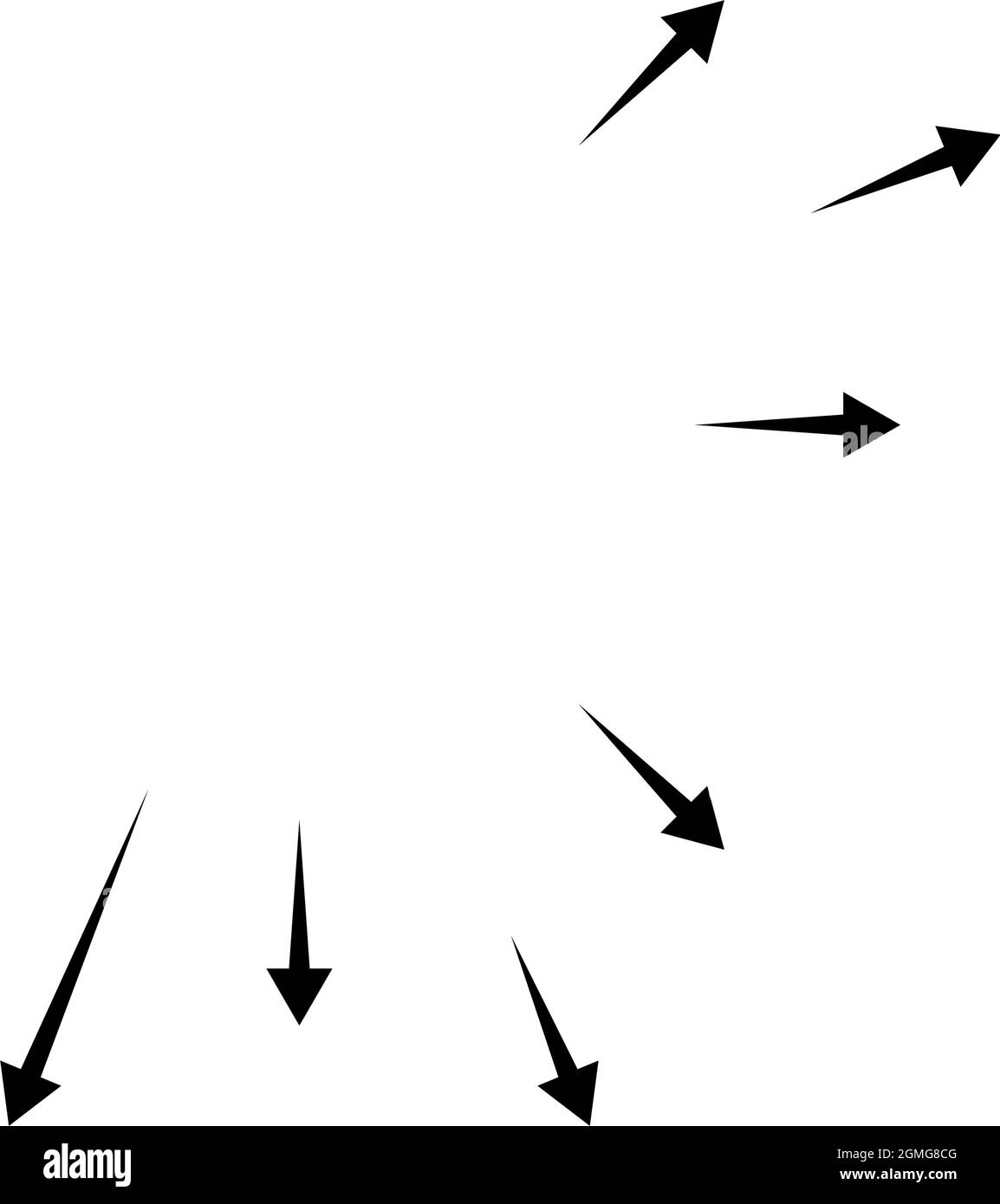 Arrows pointing outwards. Radial, radiating arrows - stock vector ...