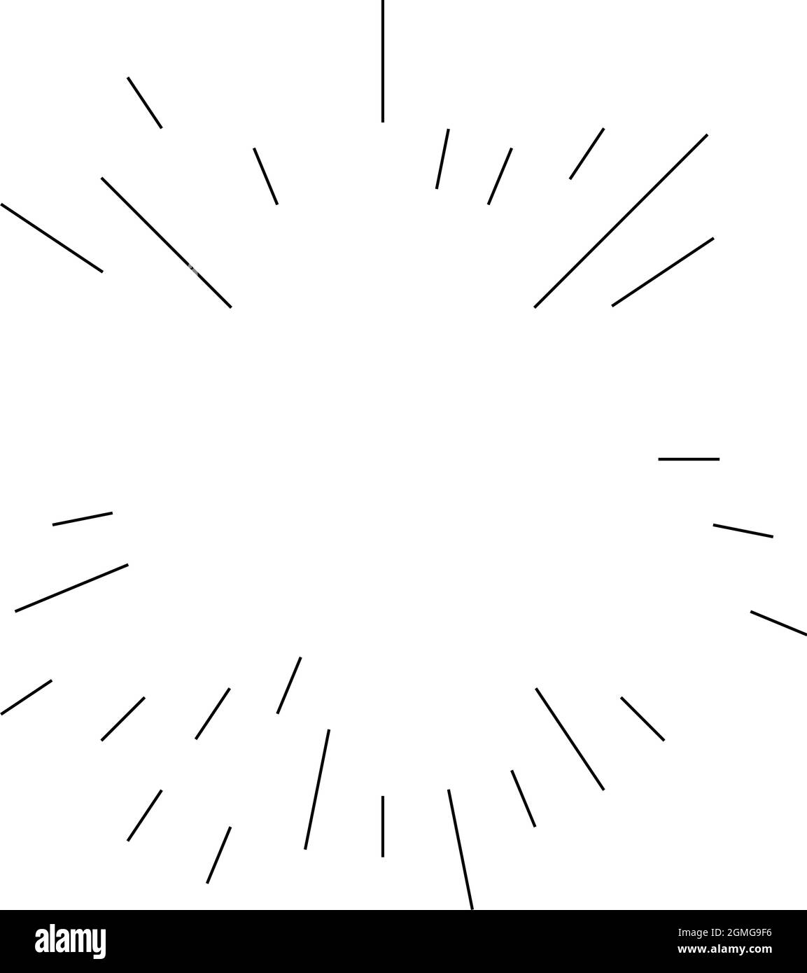 Radial, radiating lines. Gleam, glitter, flash and flare effect ...