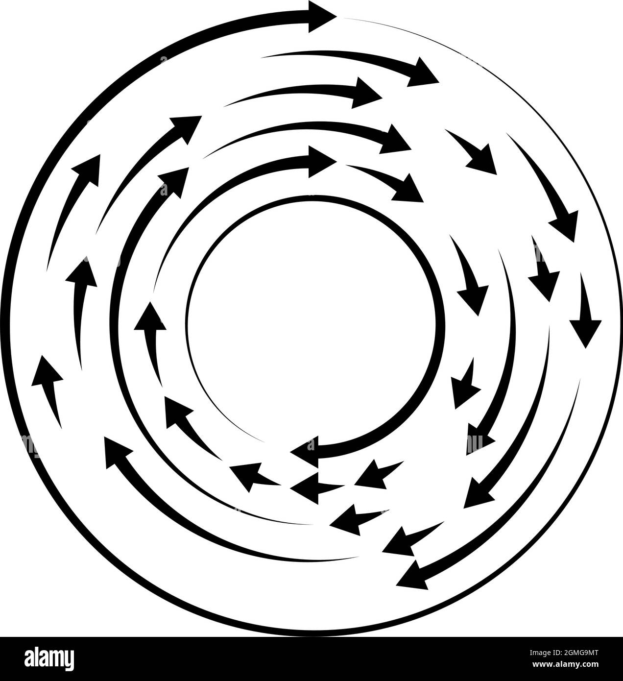 Circular, concentric segmented circles, rings. Abstract geometric ...