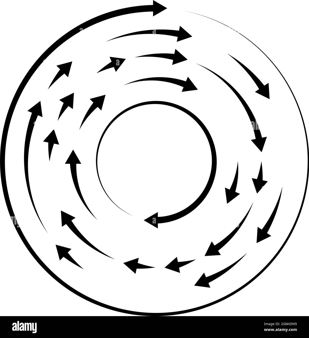 Circular, concentric segmented circles, rings. Abstract geometric ...