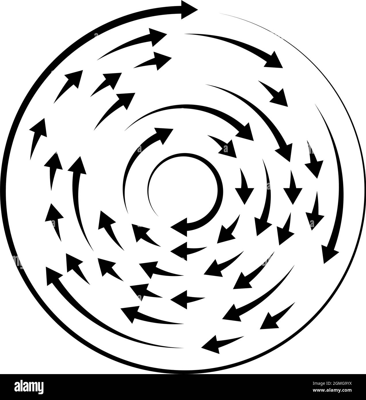 Circular, concentric segmented circles, rings. Abstract geometric ...