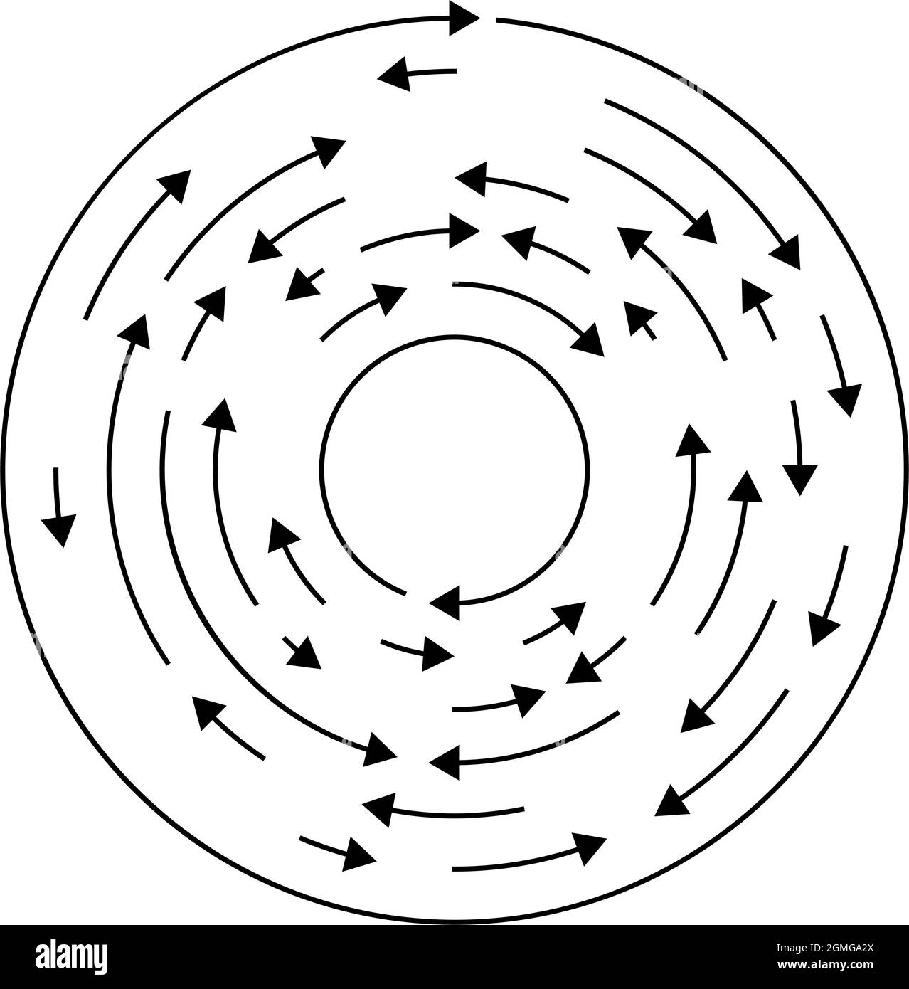 Circular, circle arrows in reverse, opposite direction - stock vector ...