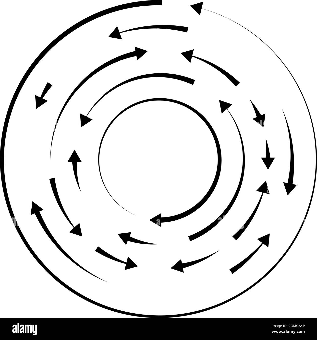 Circular, circle arrows in reverse, opposite direction - stock vector ...