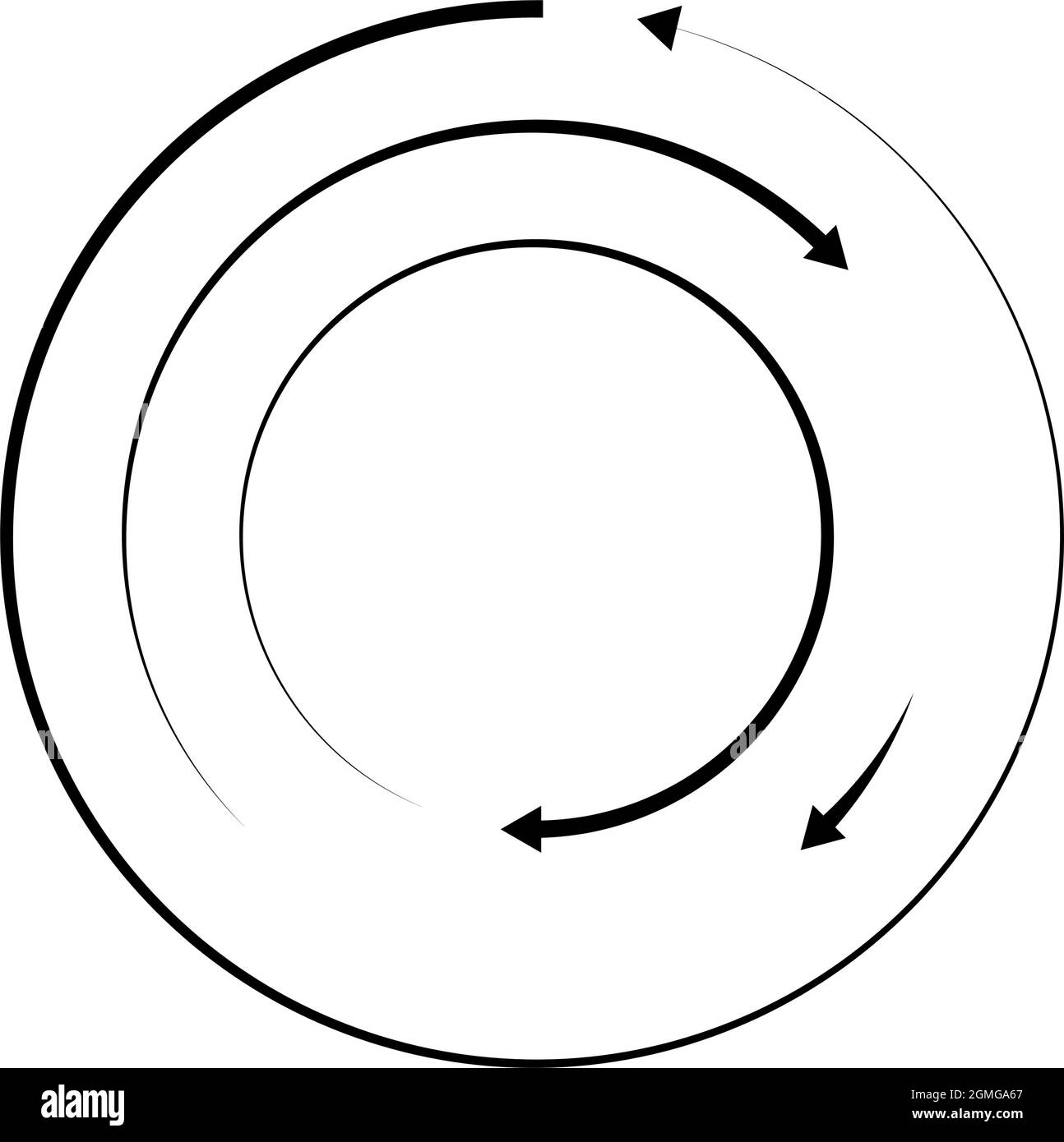 Circular, circle arrows in reverse, opposite direction - stock vector ...