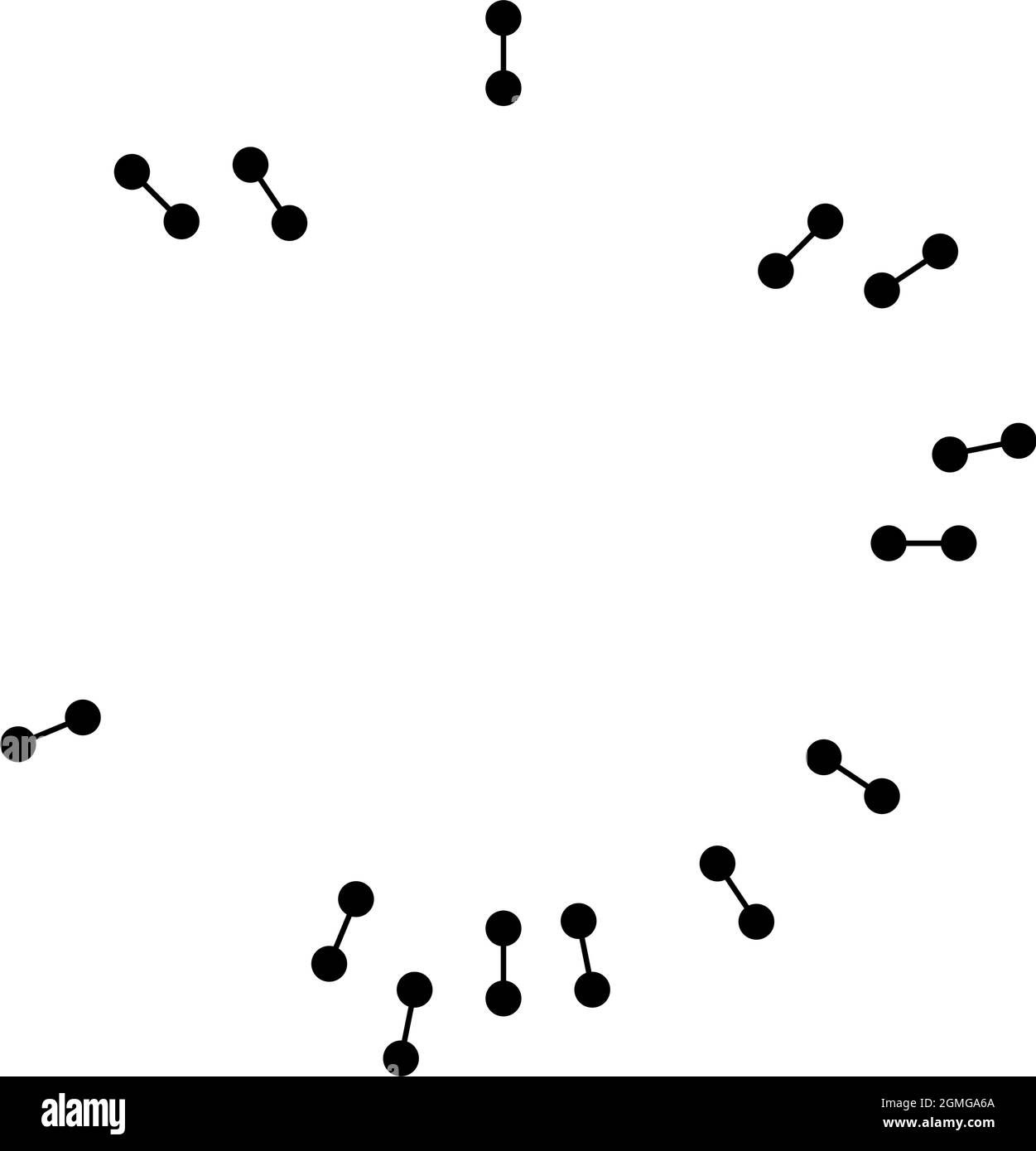 Radial, radiating lines with nodes, nodal points - stock vector ...